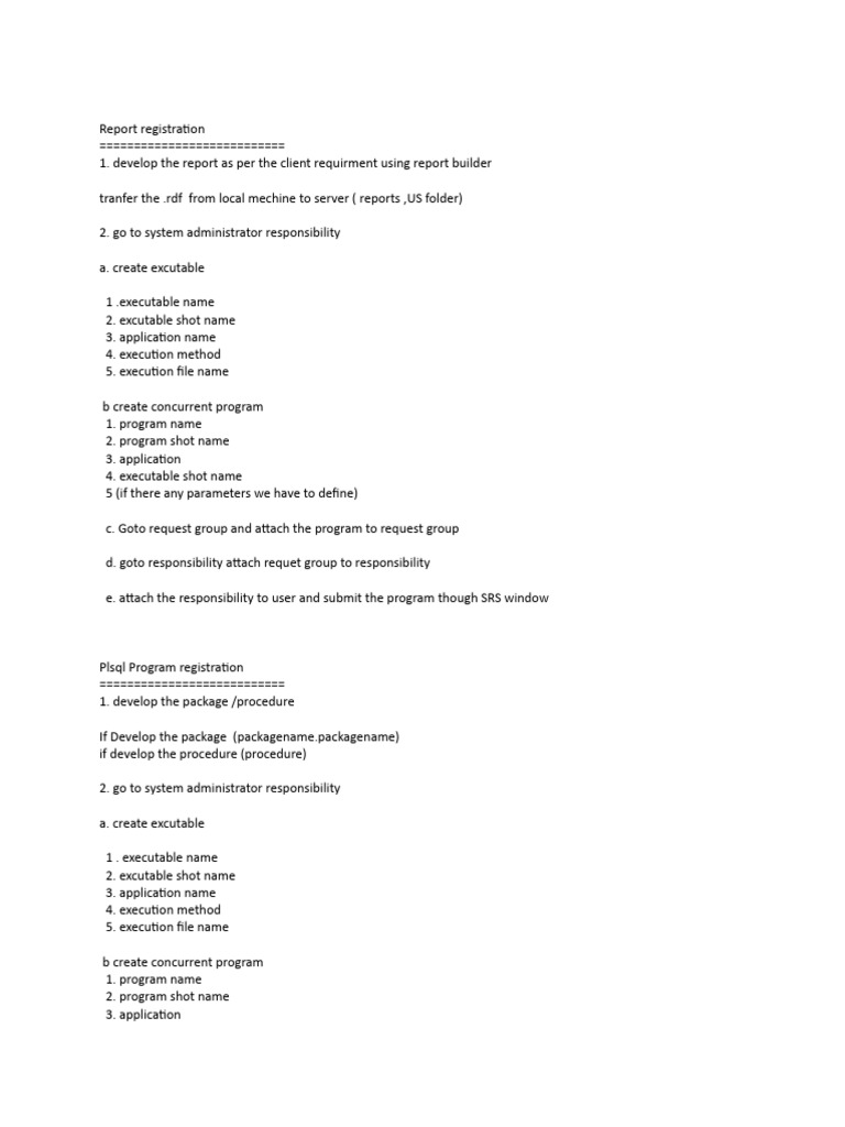 Report Registration - XML | PDF | Computer File | Parameter (Computer Programming)