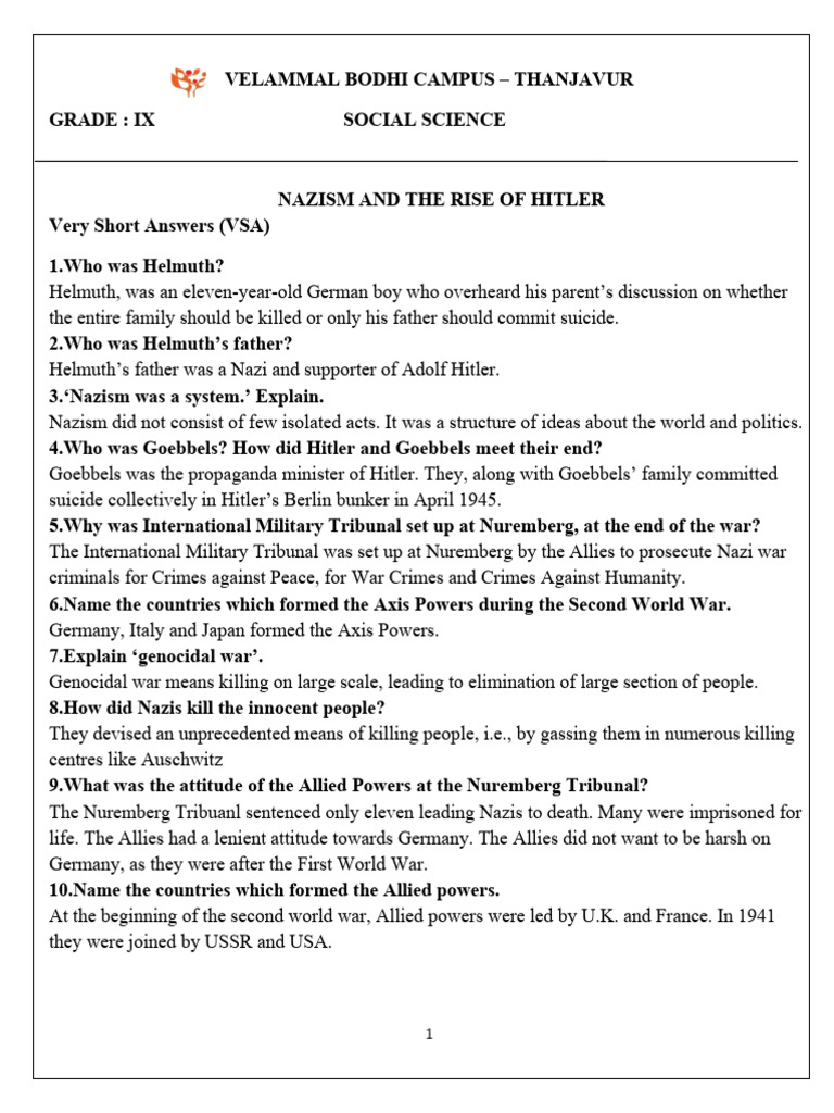 VSA, SA, LA - Nazism and The Rise of Hitler | PDF | Nazi Germany ...