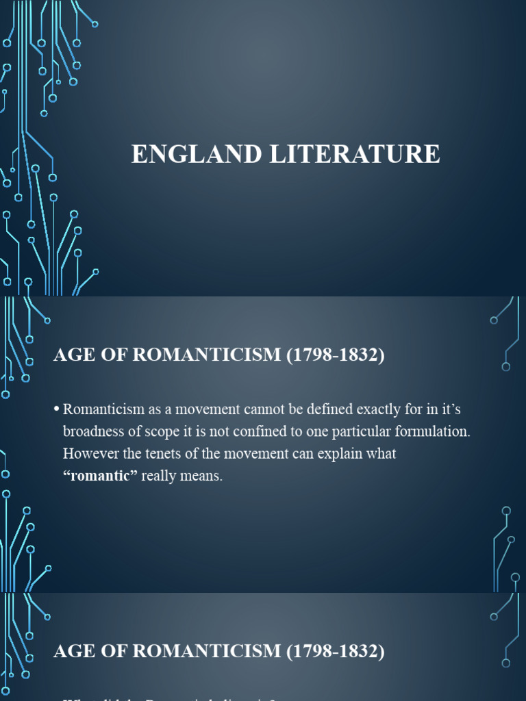 England Literature | PDF | Romanticism