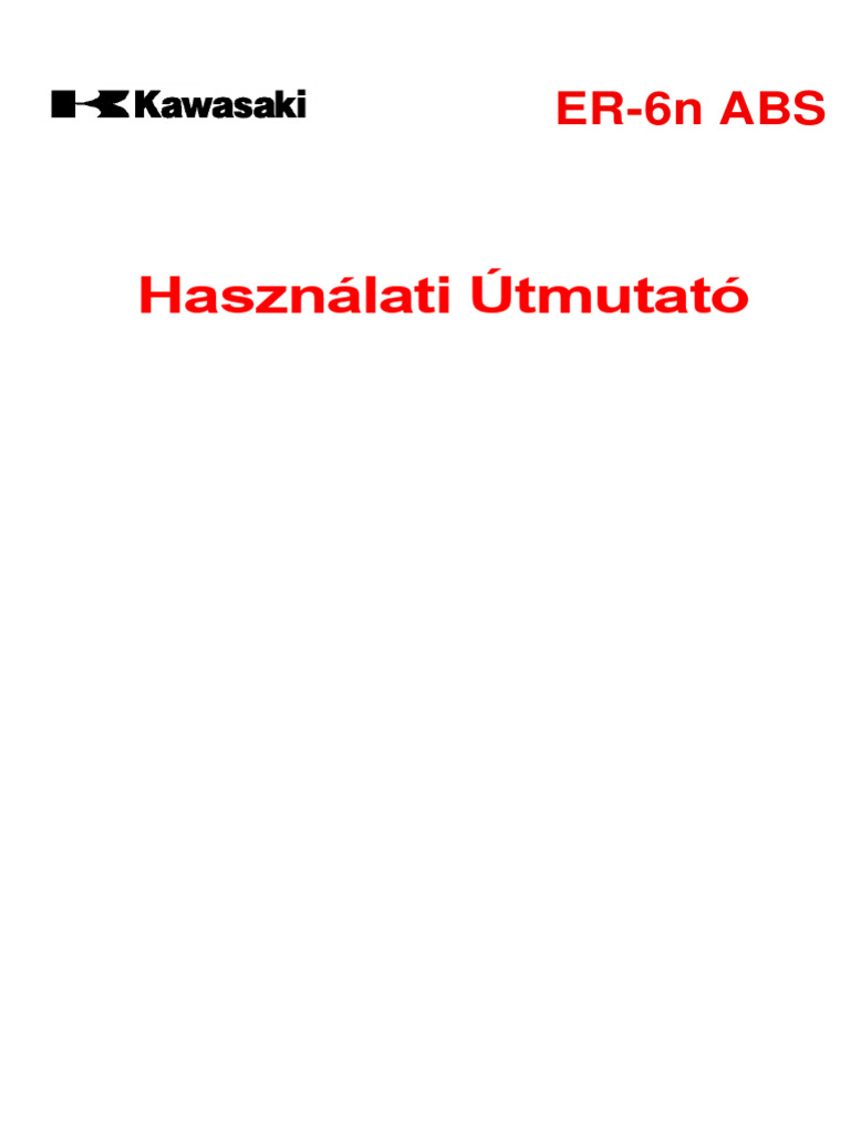 ER-6n ABS. Használati Útmutató | PDF