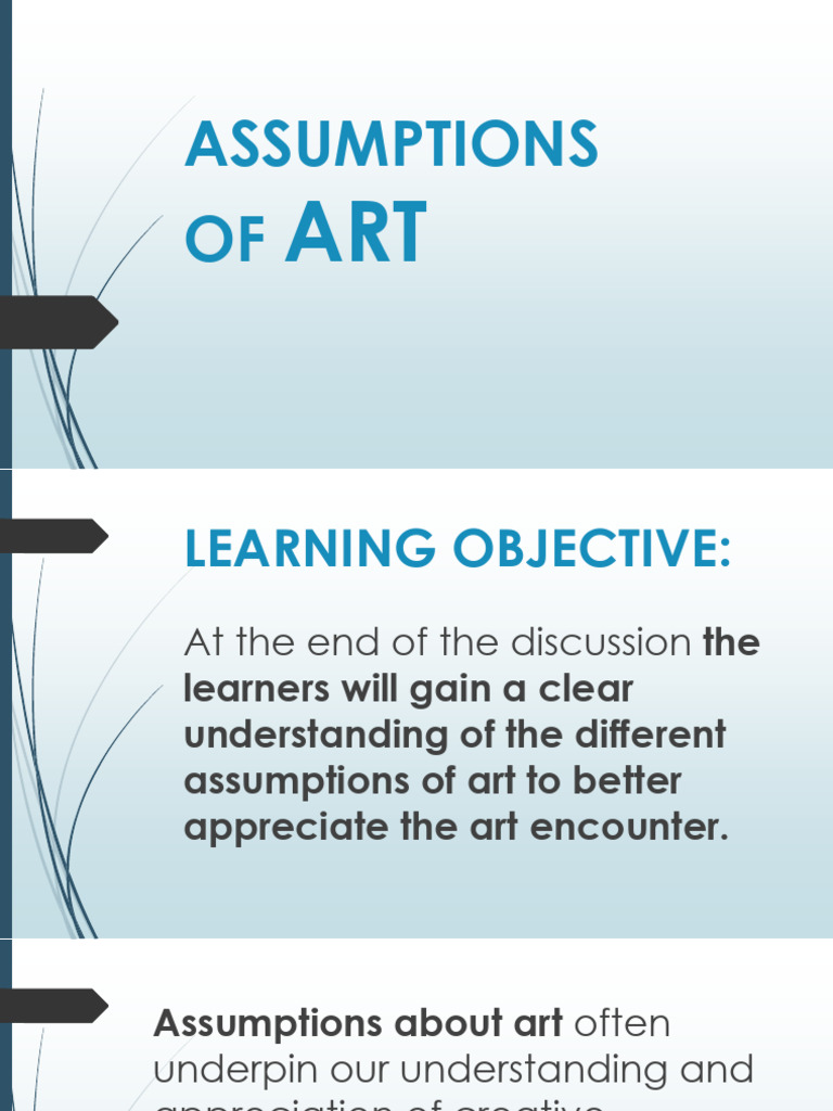 ASSUMPTIONS of ART | Download Free PDF | Experience | Aesthetics