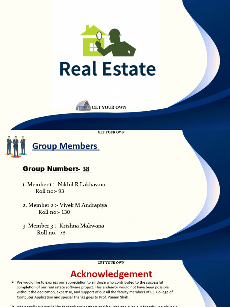 Project PPT | PDF | Property Management | Real Estate Appraisal