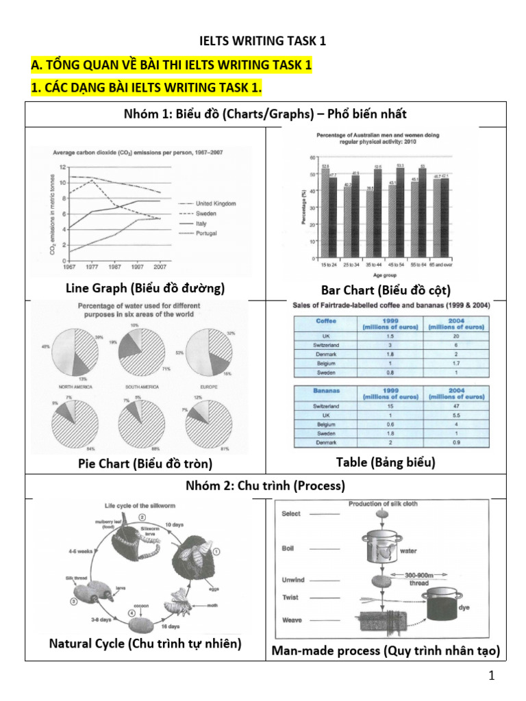 Ielts Writing Task 1 | PDF