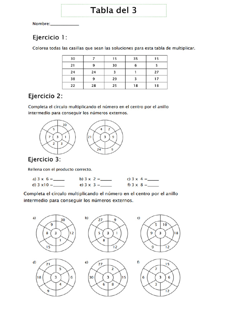 Tabla 3 y 6 | PDF