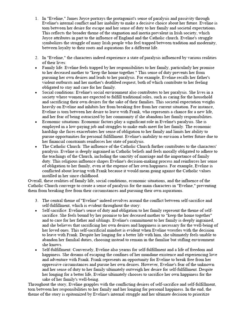 Eveline | PDF | James Joyce | Ulysses (Novel)
