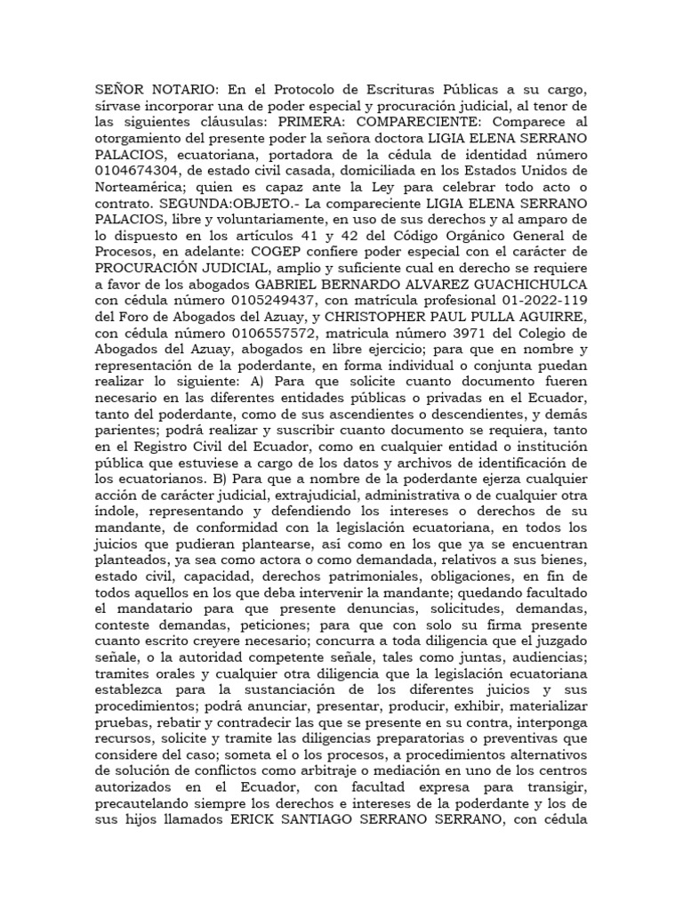 PODER DIVORCIO | PDF | Divorcio | Mediación