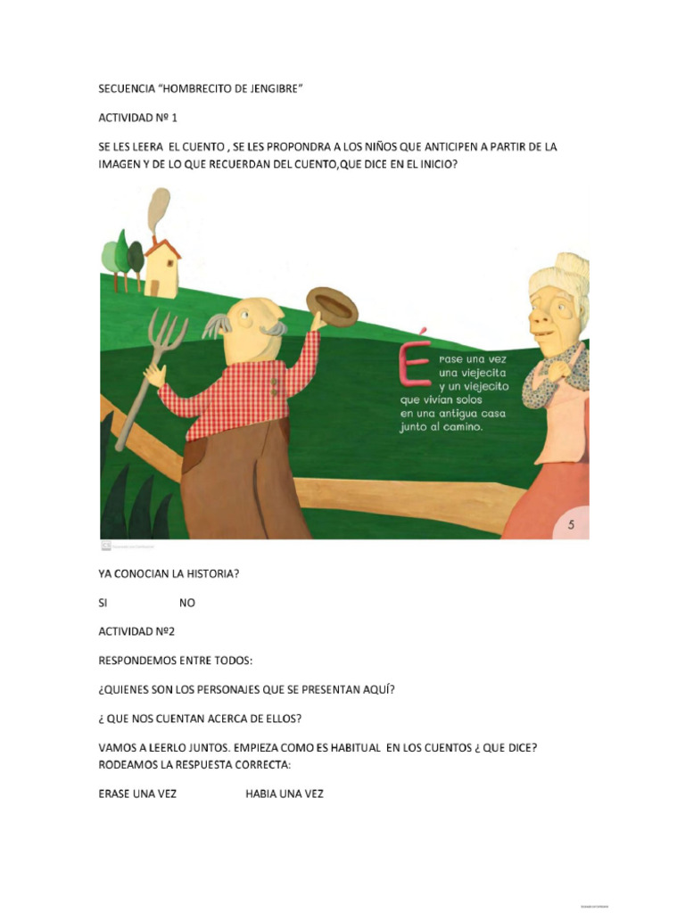 Secuencia Del Hombrecito de Jengibre | PDF