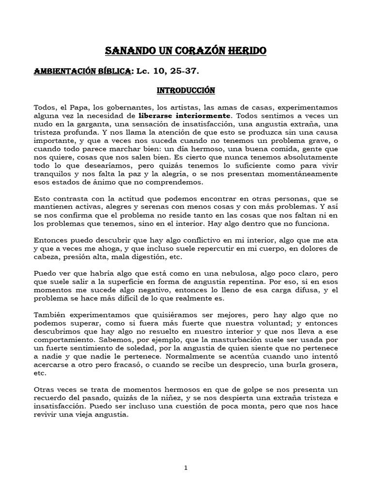 Sanando Un Corazón Herido | PDF | Amor | Pecado