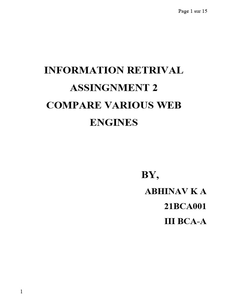 Assingnment Ir2 21bca001 | PDF | World Wide Web | Internet & Web