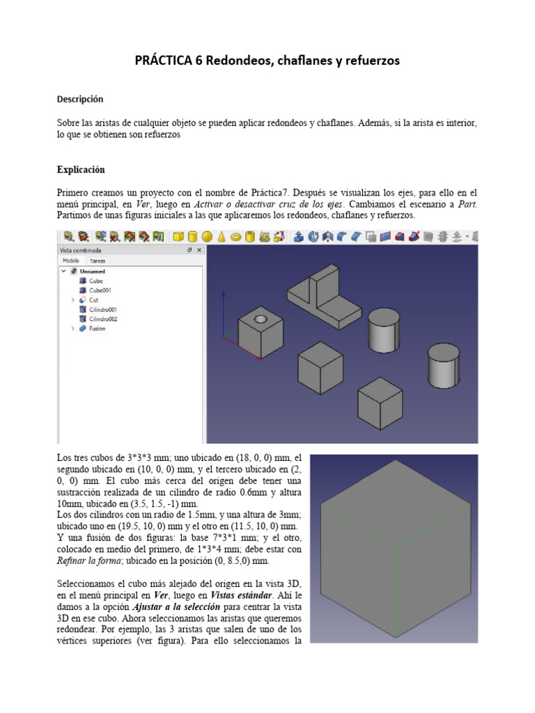 Guía de Redondeos y Chaflanes 3D | PDF