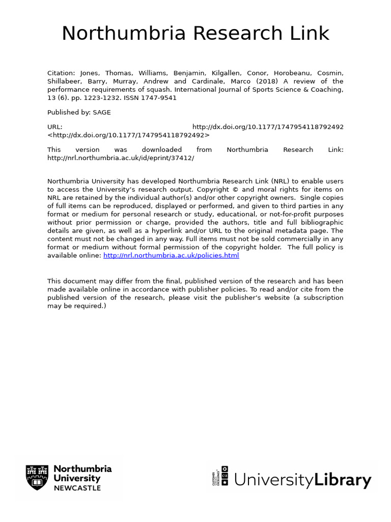 Performance Requirments of Squash (1) | PDF | Analysis | Risk