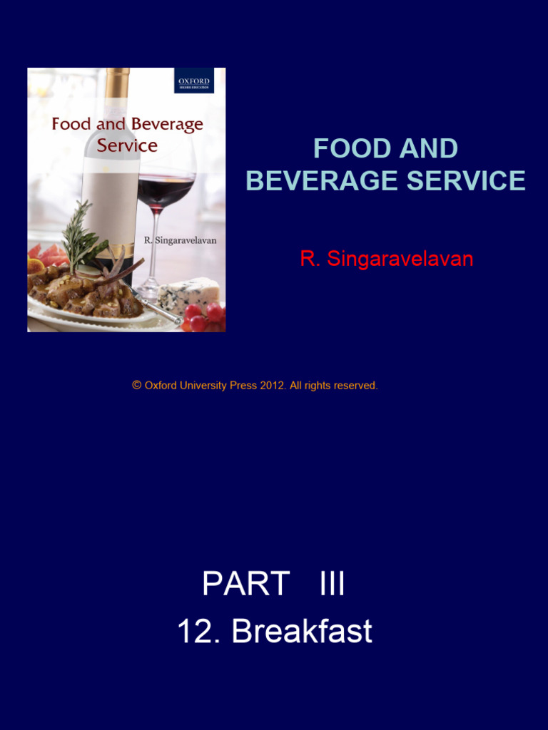 Breakfast Types and Service Guide | PDF | Meal | Food And Drink Preparation