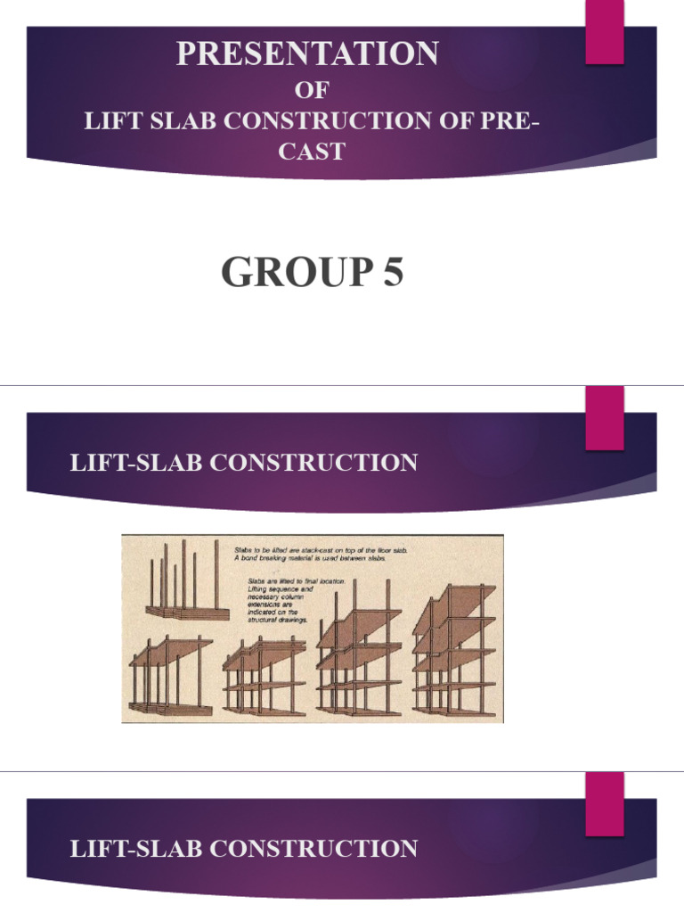 Group 5 Lift Slab | PDF | Precast Concrete | Column