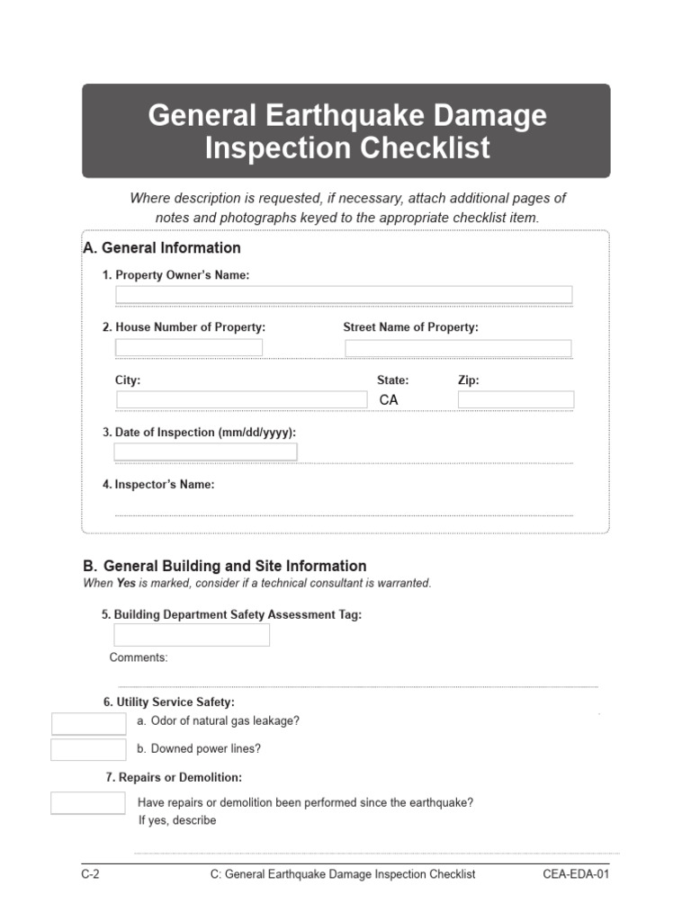 Earthquake Assessment | PDF | Roof | Basement