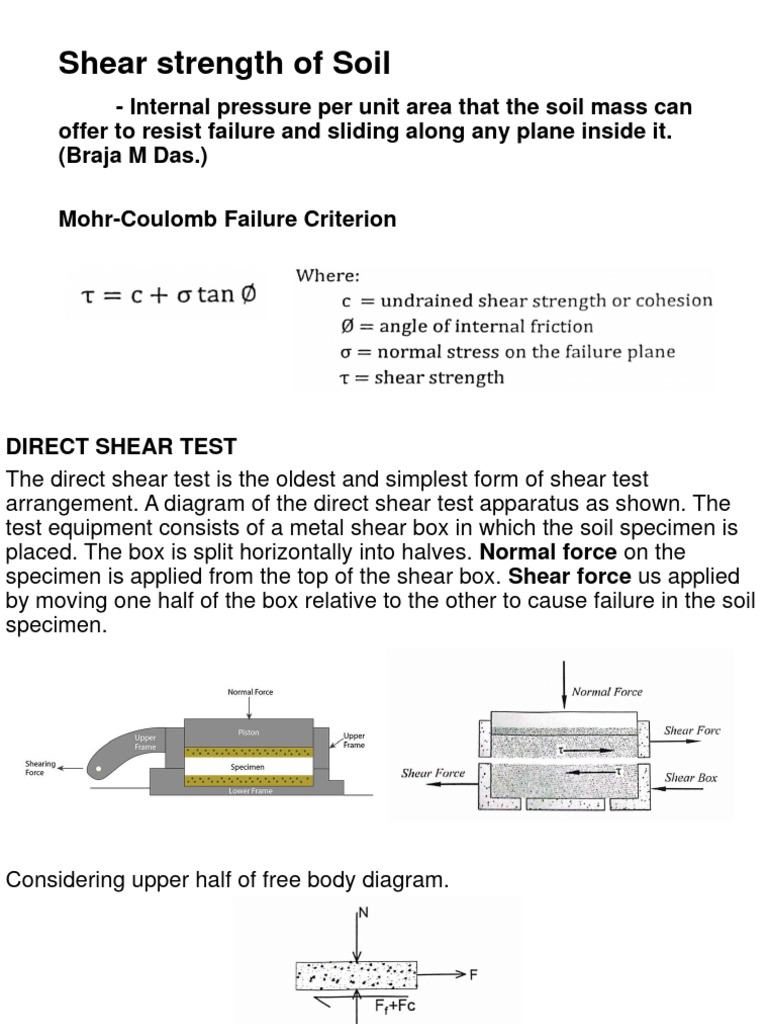 Direct Shear Test | Download Free PDF | Friction | Force