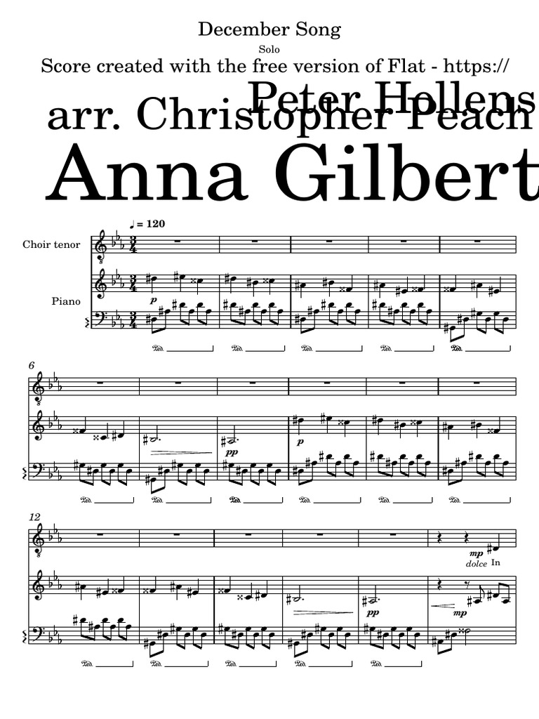 December Song for Choir and Piano | PDF