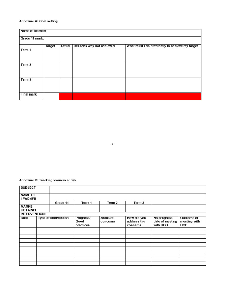 Annexures HOD | PDF | Educational Assessment | Cognition