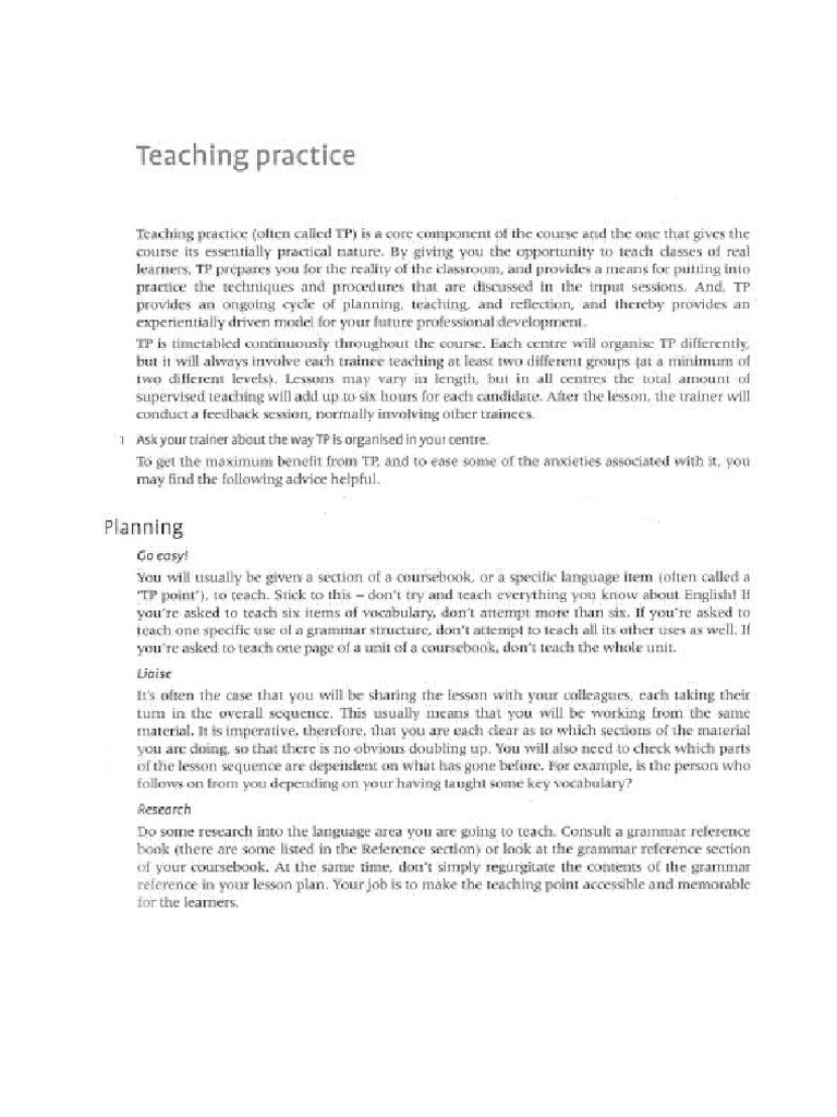 Teaching Practice - Guidelines | PDF