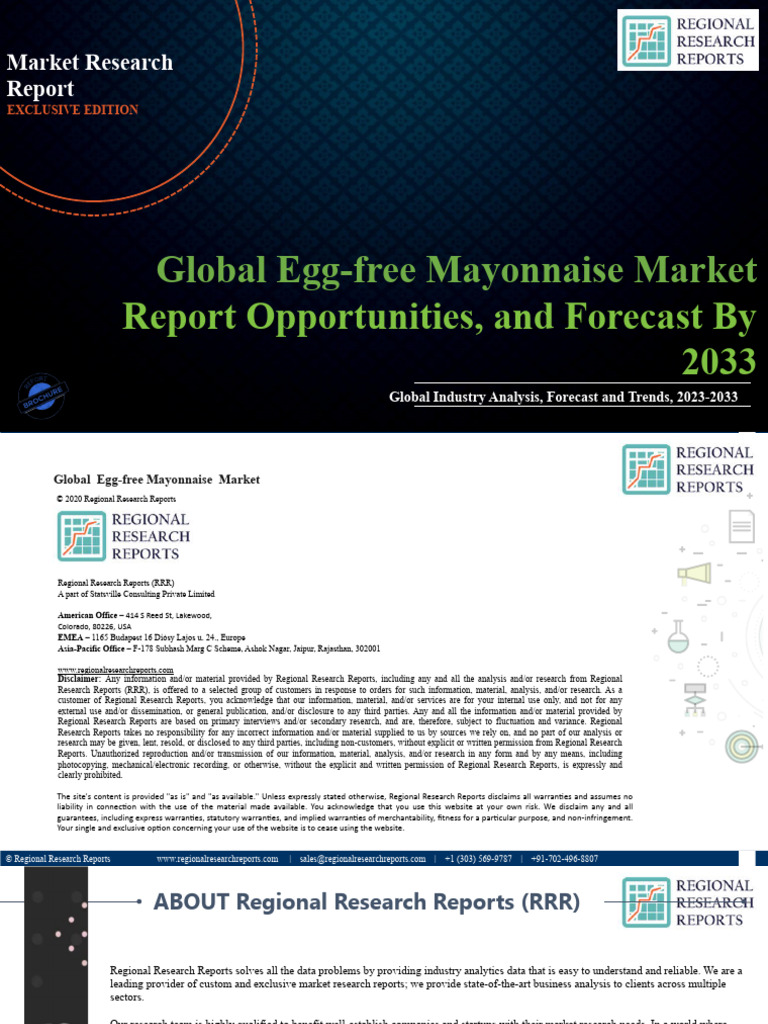 Egg-Free Mayonnaise Market With Manufacturing Process and CAGR Forecast by 2033 | PDF ...