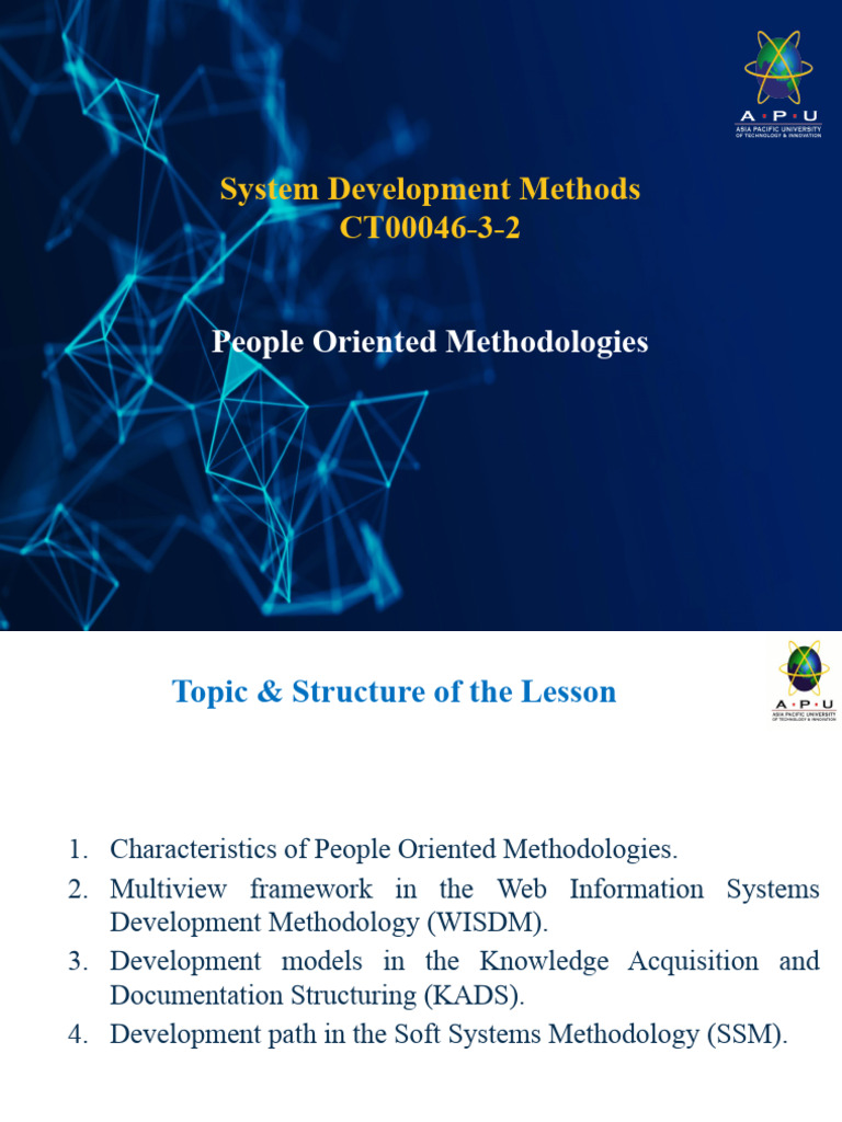 Week 05 People Oriented Methodologies | PDF | System | Human–Computer Interaction