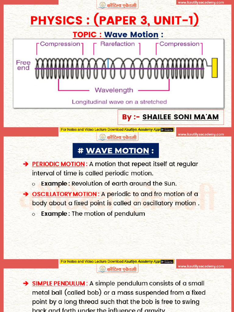 Wave Motion | PDF | Waves | Electromagnetic Radiation