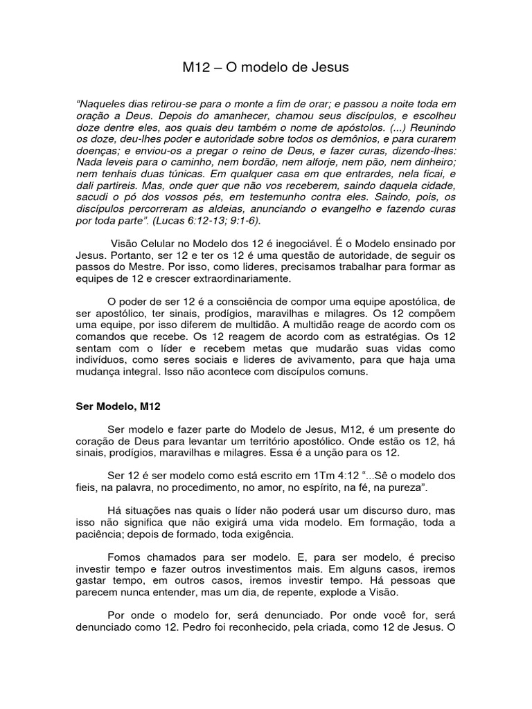 M12- O Modelo de Jesus | PDF | Jesus | São Pedro