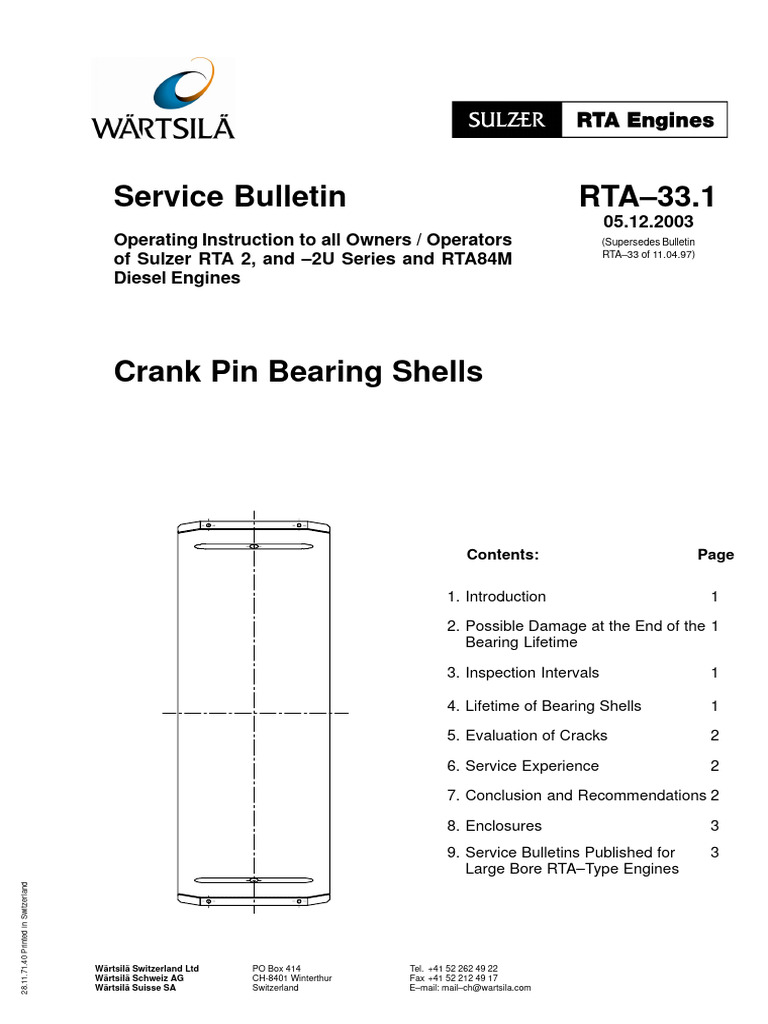 RTA-33.1 Crank Pin Bearing Shells | PDF | Piston | Valve