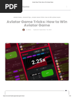 Aviator Strategy and Tips UPDATED | PDF | Gaming | Gambling