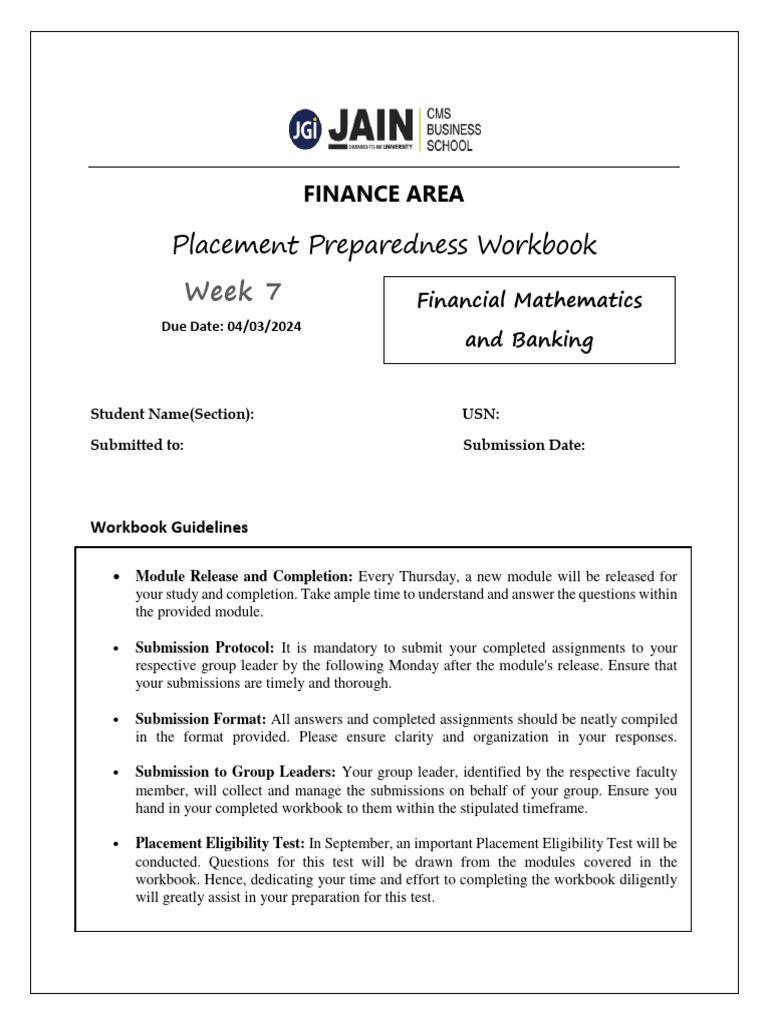 Mba Finance Placement Ready | PDF | Internal Rate Of Return | Present Value