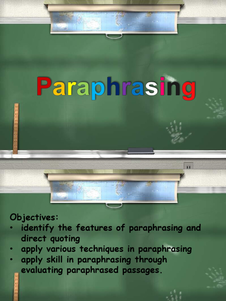 Paraphrasing | PDF | Word | Verb
