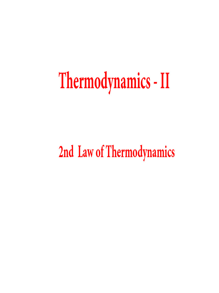 Thermodynamics - Part II - Autumn - 2023-24 - Uploaded | PDF | Entropy ...