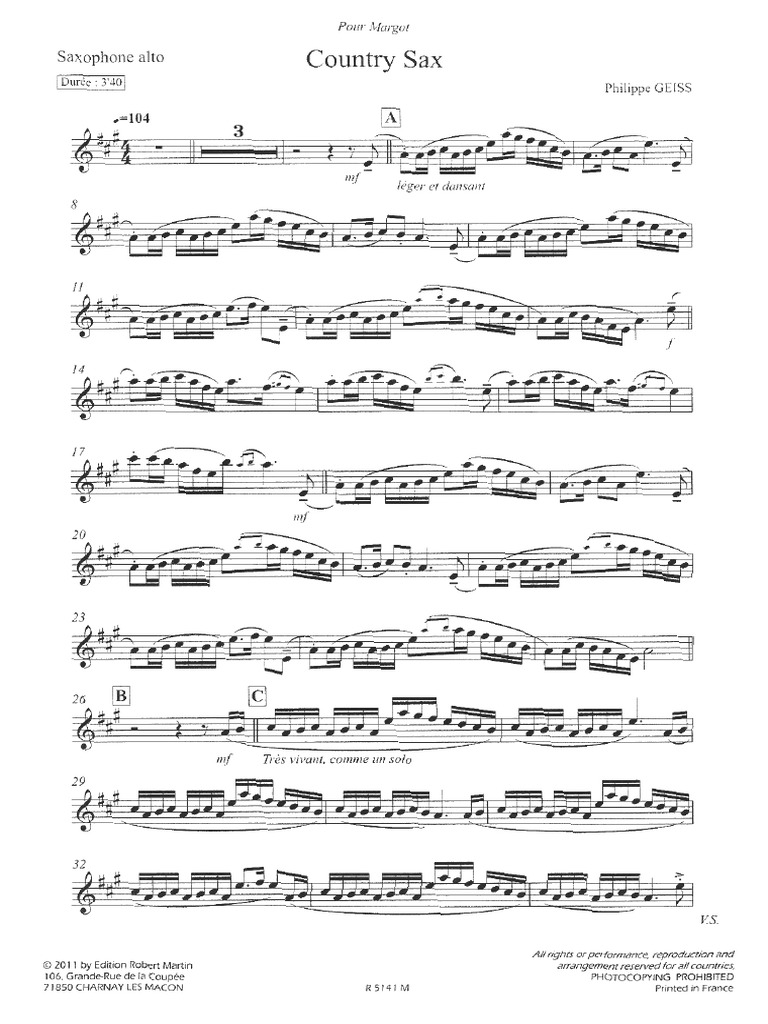 Country Sax Alto&Piano | PDF