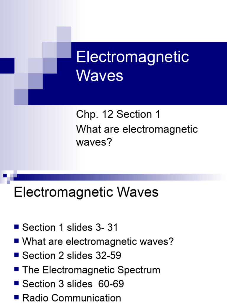 Electromagnetic Waves | PDF | Waves | Electromagnetic Radiation