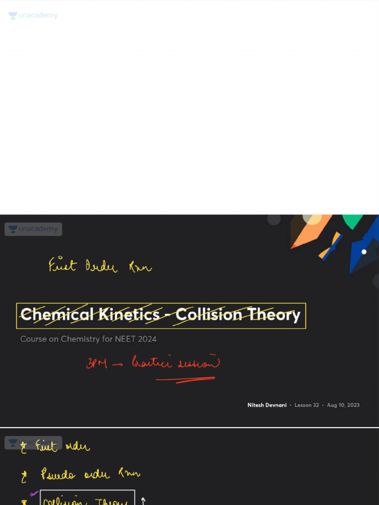 Chemical Kinetics Collision Theory With Anno | PDF