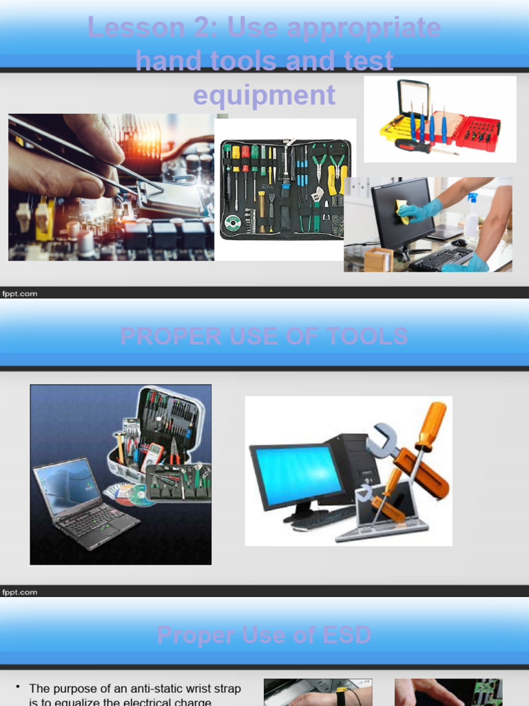 Lesson 2-Use Appropriate Hand Tools and Test Equipment | PDF | Screw ...