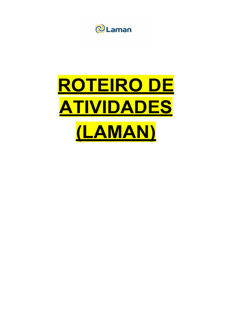 Roteiro de Atividades da Laman | PDF | E-commerce | Business