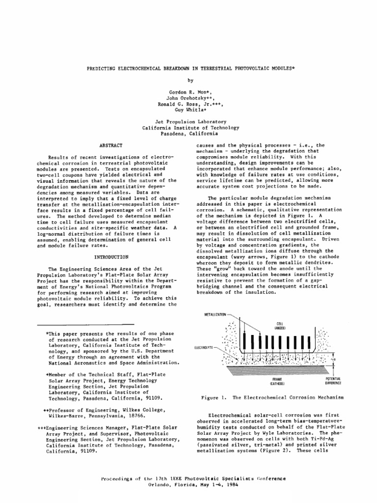 1984 - G. Mon | PDF | Electrochemistry | Solar Cell
