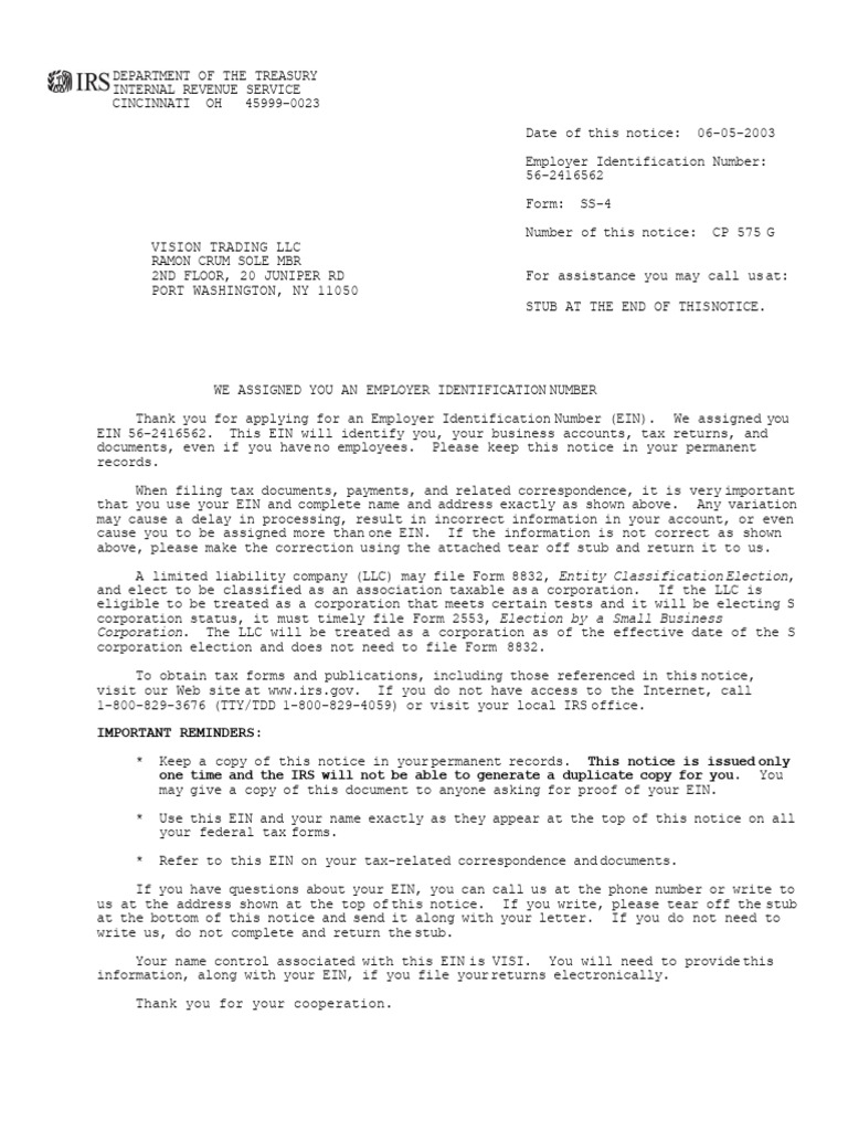 IRS Tax ID Number | PDF | Limited Liability Company | Corporations