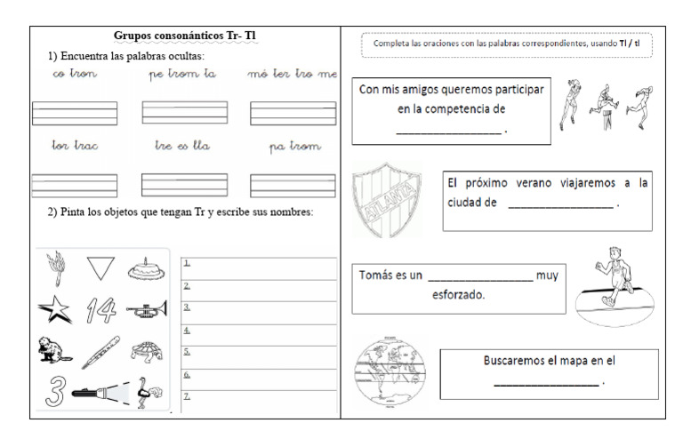 Grupos consonánticos Tr-Tl | PDF