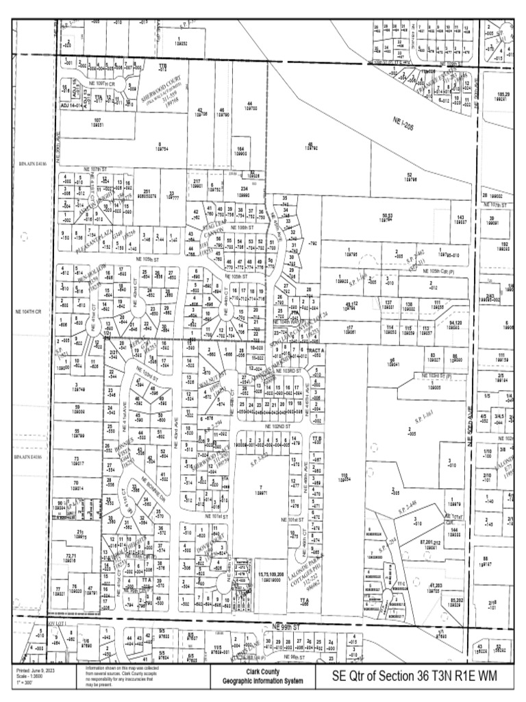SE QTR of Section 36 T3N R1E WM: Ne 109Th CR | PDF