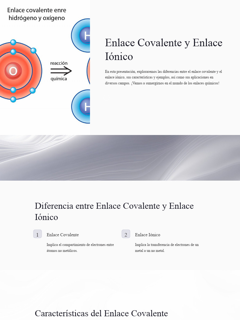 Diferencias Enlace Covalente vs Iónico | PDF | Enlace químico ...