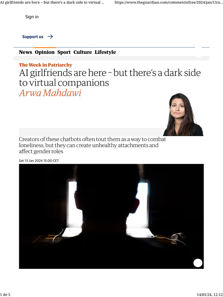 AI Girlfriends: The Dark Side | PDF | Artificial Intelligence | Intelligence (AI) & Semantics