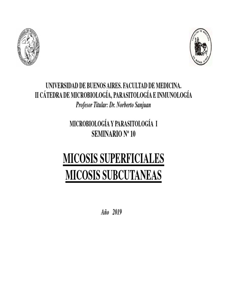 Micosis: Superficiales y Subcutáneas | PDF