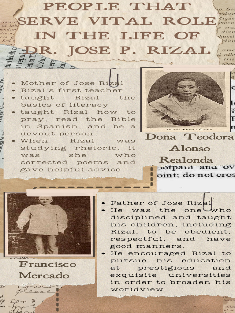INFOGRAPHIC Important People in Rizal's Life | PDF | Philippines