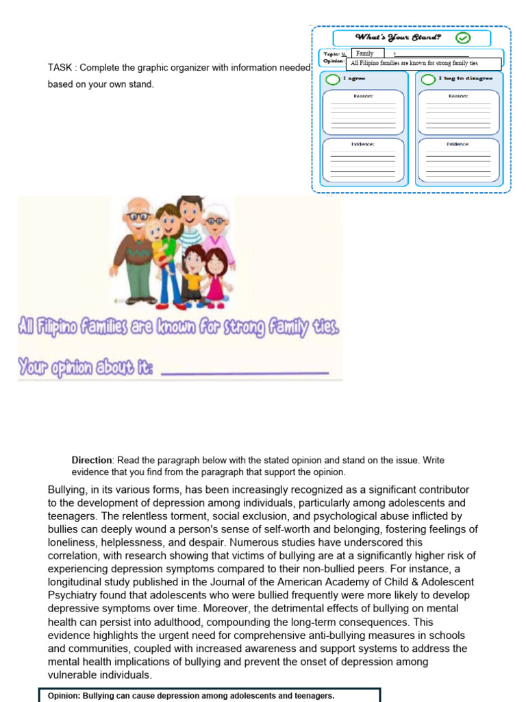 Group Activity - CO3 - ENGLISH - Making A Stand | PDF | Bullying | Adolescence