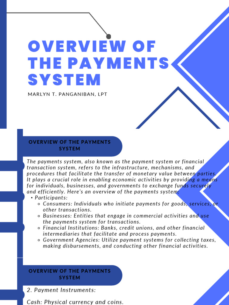Overview of The Payment Systems | PDF | Cheque | Money