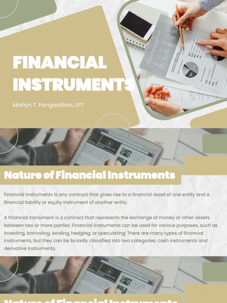 Financial Instruments | PDF | Derivative (Finance) | Futures Contract