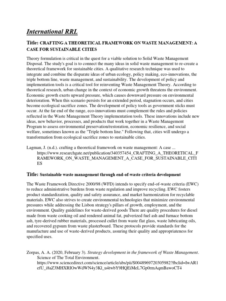 RRL | PDF | Waste Management | Waste
