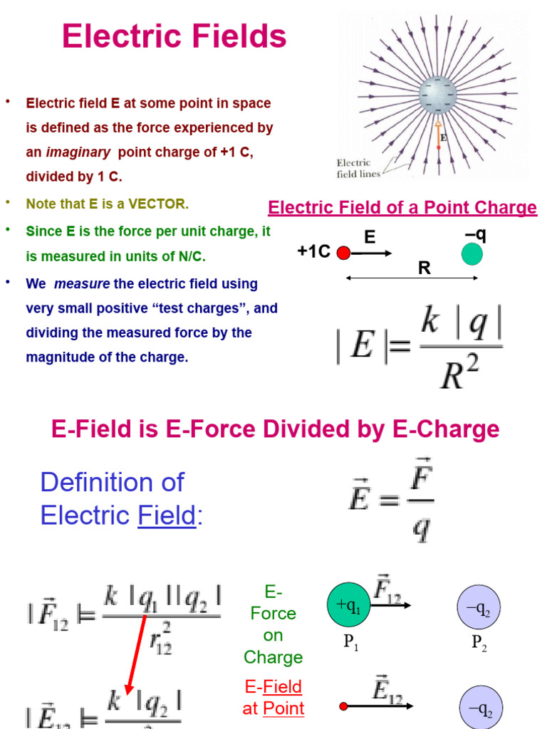 Lec Electric Fields Part 1 | PDF | Electric Field | Force