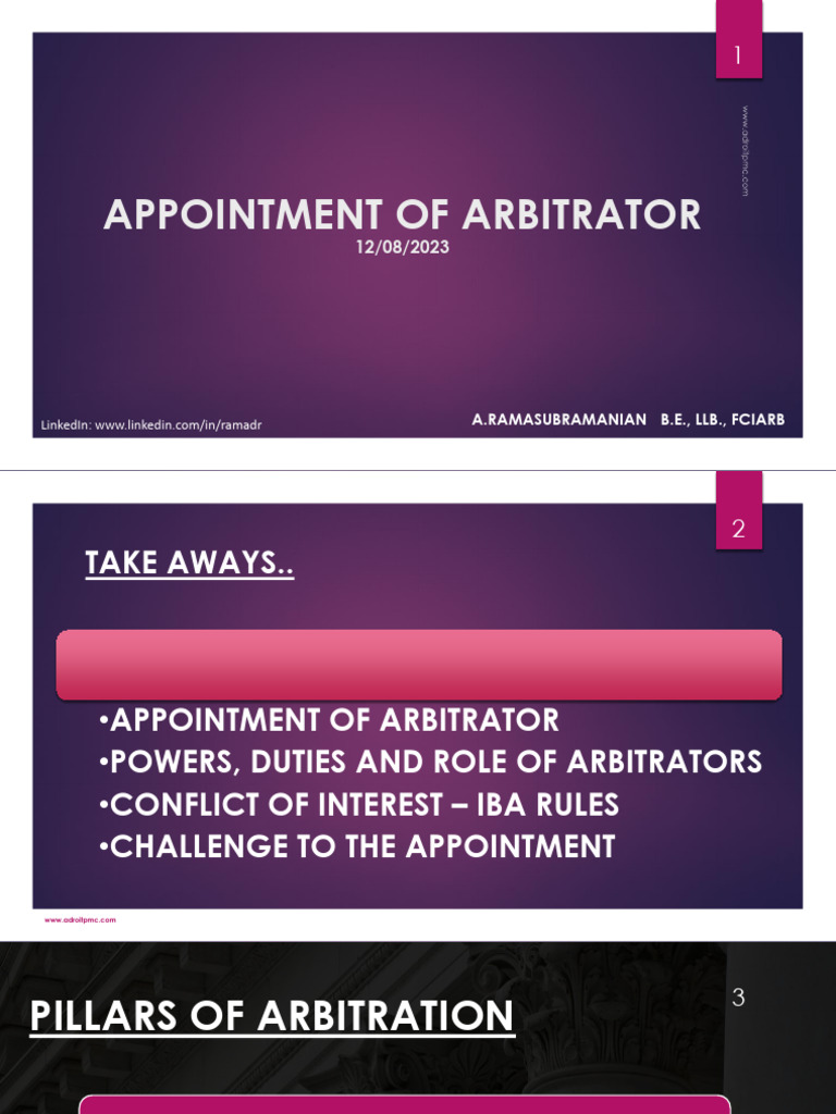 Appointment of Arbitrator 1705329021. | PDF | Arbitral Tribunal | Arbitration